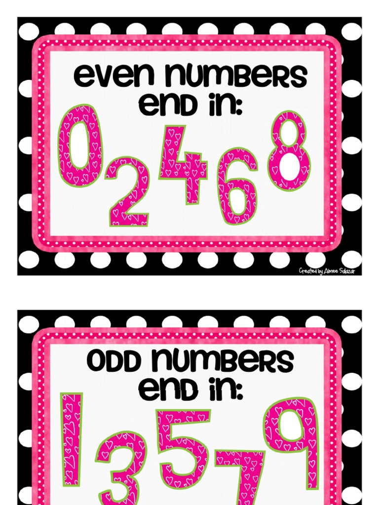 Odd and Even Numbers Worksheet | PDF