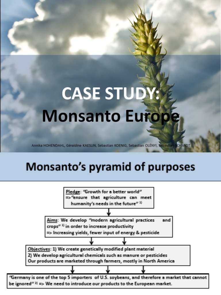 Monsanto's Market Strategy in Europe | PDF | Monsanto | Genetically ...
