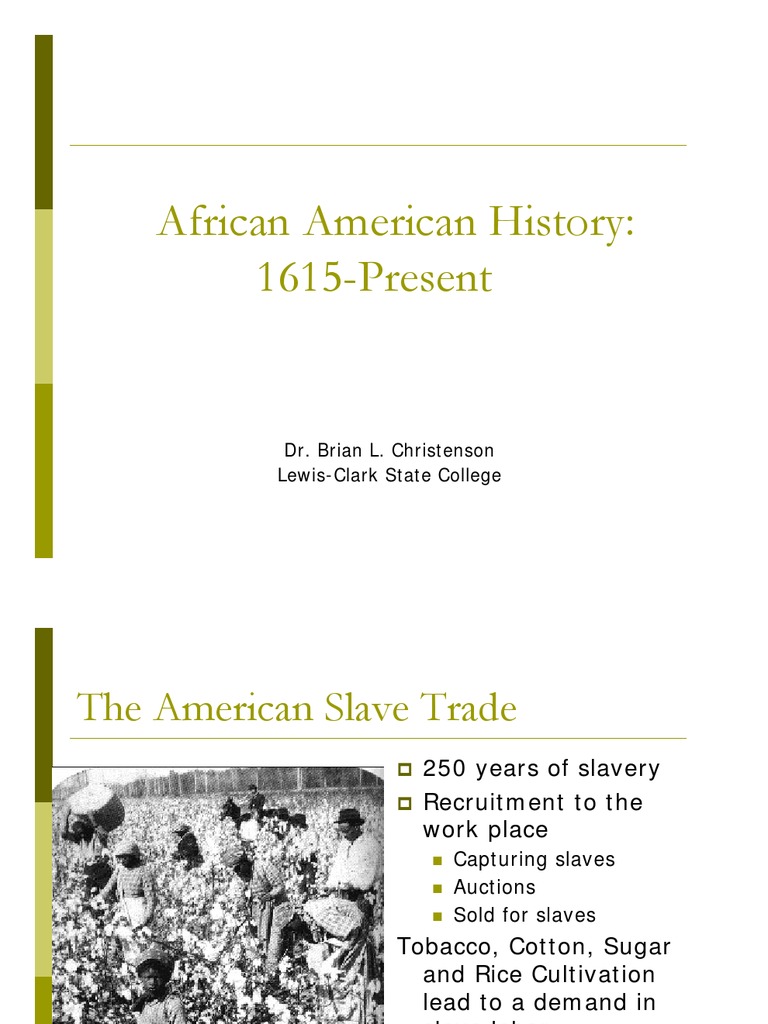 African American History | PDF | Slavery In The United States | African ...