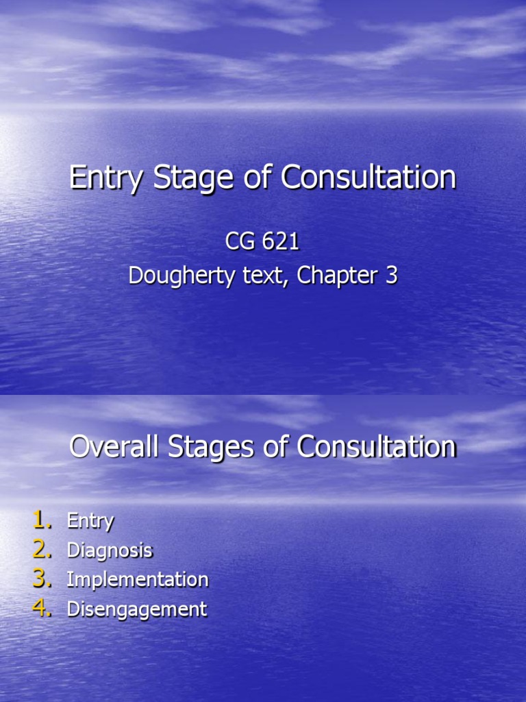 Entry Stage of Consultation Overview | PDF | Interpersonal ...