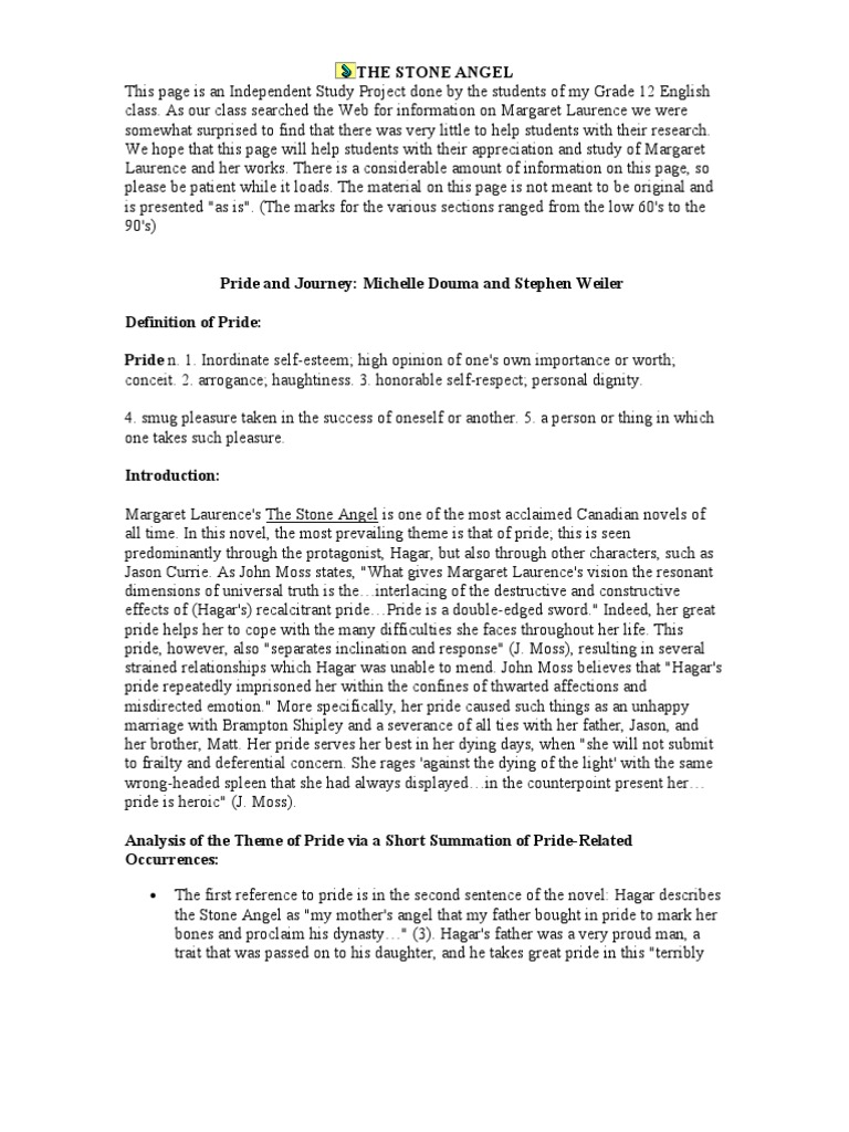 The Stone Angel | Download Free PDF | Sarah