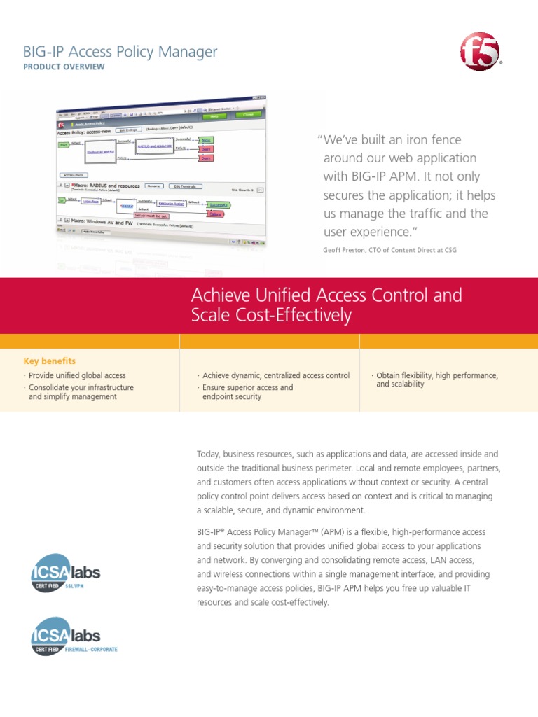 Big Ip Access Policy Manager Overview | PDF | Transport Layer Security ...
