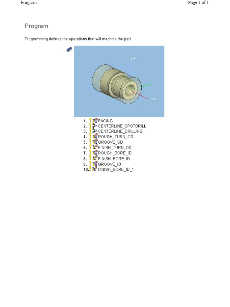 Program: Programming Defines The Operations That Will Machine The Part ...