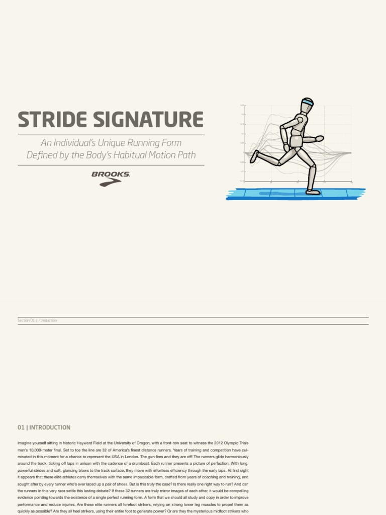 Brooks Stride Signature: An Individual's Unique Running Form Defined by ...