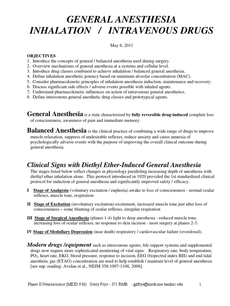 General Anesthesia 1 PDF | PDF | Anesthesia | Midazolam