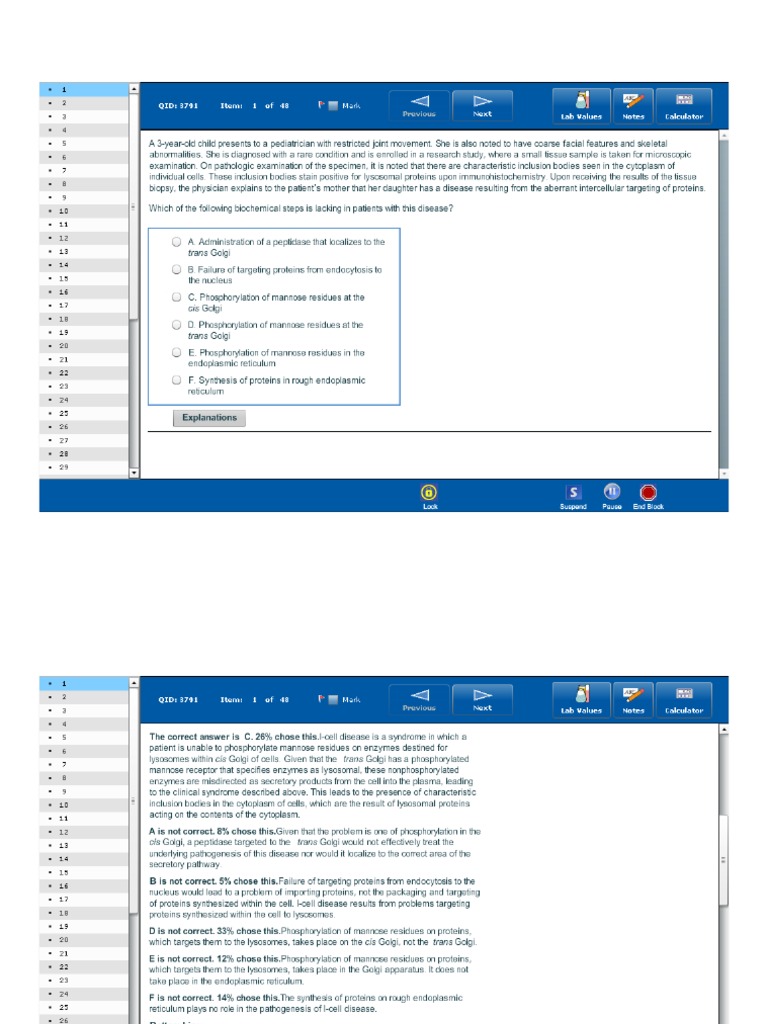 USMLERx Biochemistry Questions | PDF