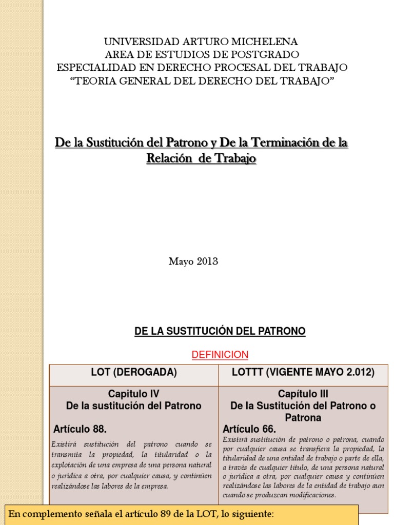 Terminacion de La Relacion Laboral | Liquidación | Derecho laboral ...