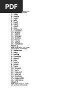 Grade 1 Vocabulary List with Meanings | PDF