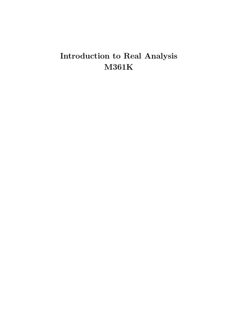 Introduction To Real Analysis | PDF | Numbers | Fraction (Mathematics)