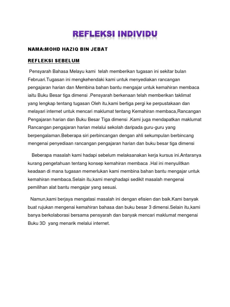 Refleksi Individu | PDF