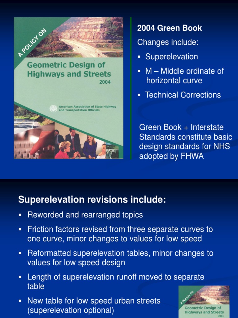 2004 Green Book Design Standards Update | PDF
