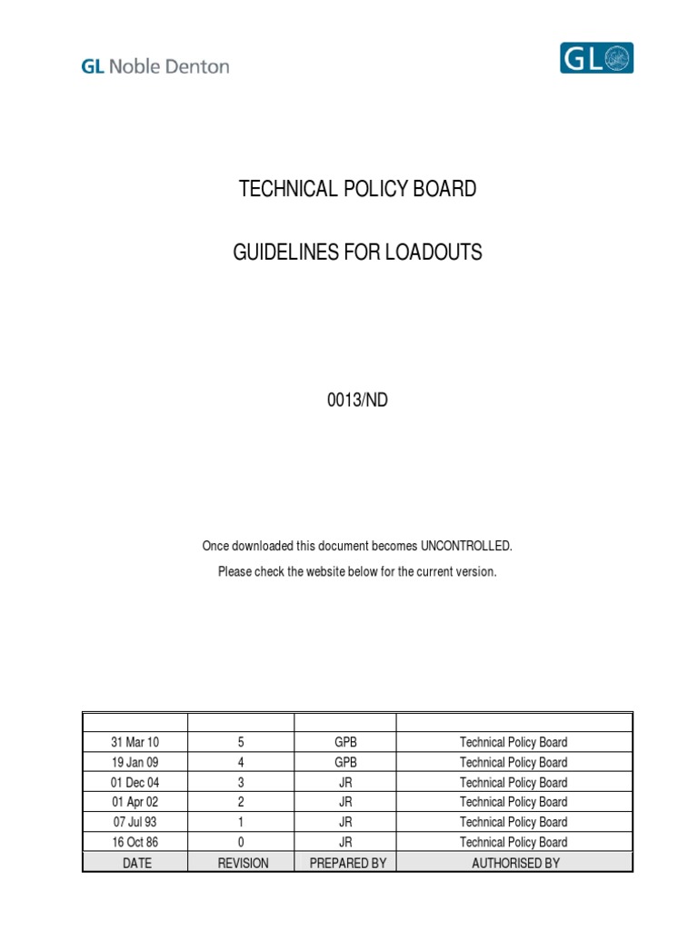 0013-5 GL Guidelines For Loadout | PDF