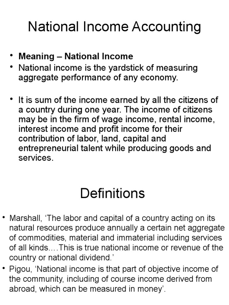 National Income | PDF | Measures Of National Income And Output | Gross ...