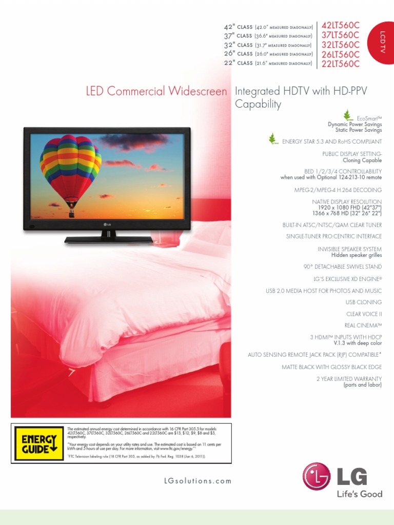 LED Commercial Widescreen: Integrated HDTV With HD-PPV Capability | PDF ...