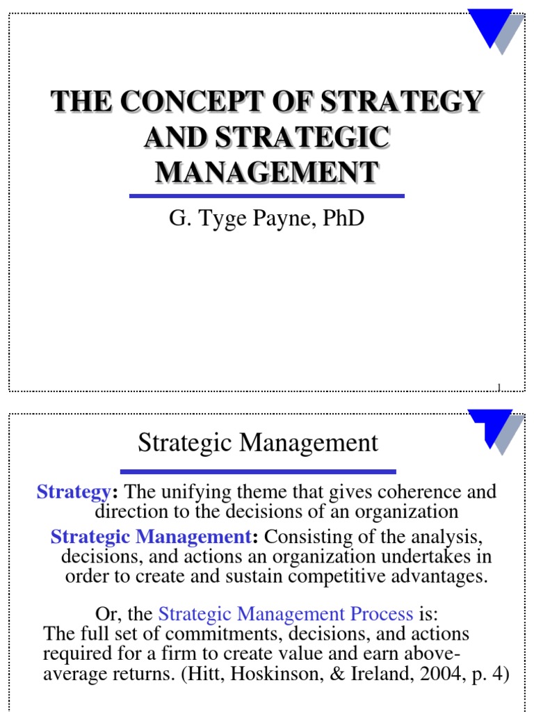 Understanding Strategic Management Concepts | PDF | Strategic ...