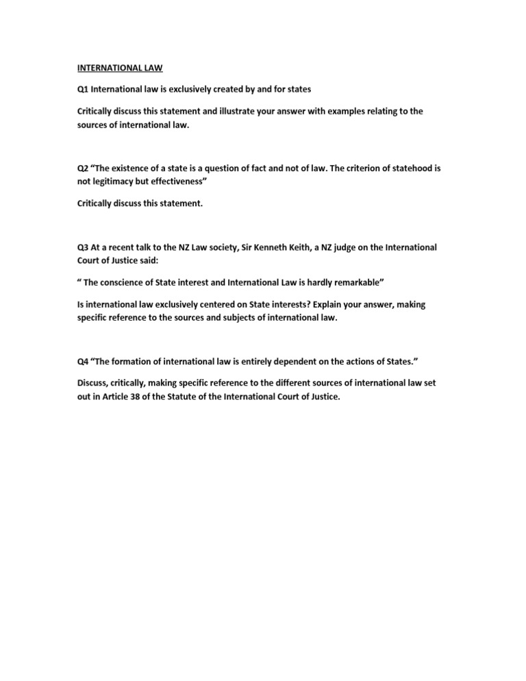 Critical Questions in International Law | PDF | Politics | Social Science