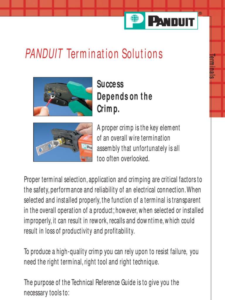 Panduit - Termination - Solutions PDF | PDF | Insulator (Electricity ...