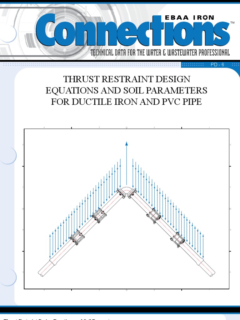 Thrust Restraint Design For Ductile Iron And Pvc Pipe Ebaa Pdf Sand