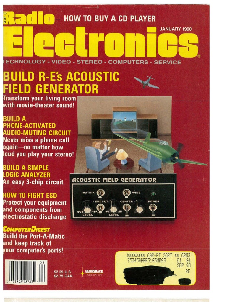 Radio Electronics January 1990 | PDF | Television | Hertz