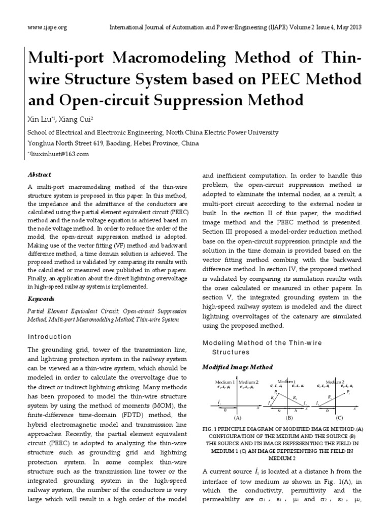 Multi Port Macromodeling Method of Thinwire Structure System Based On PEEC Method and Open ...
