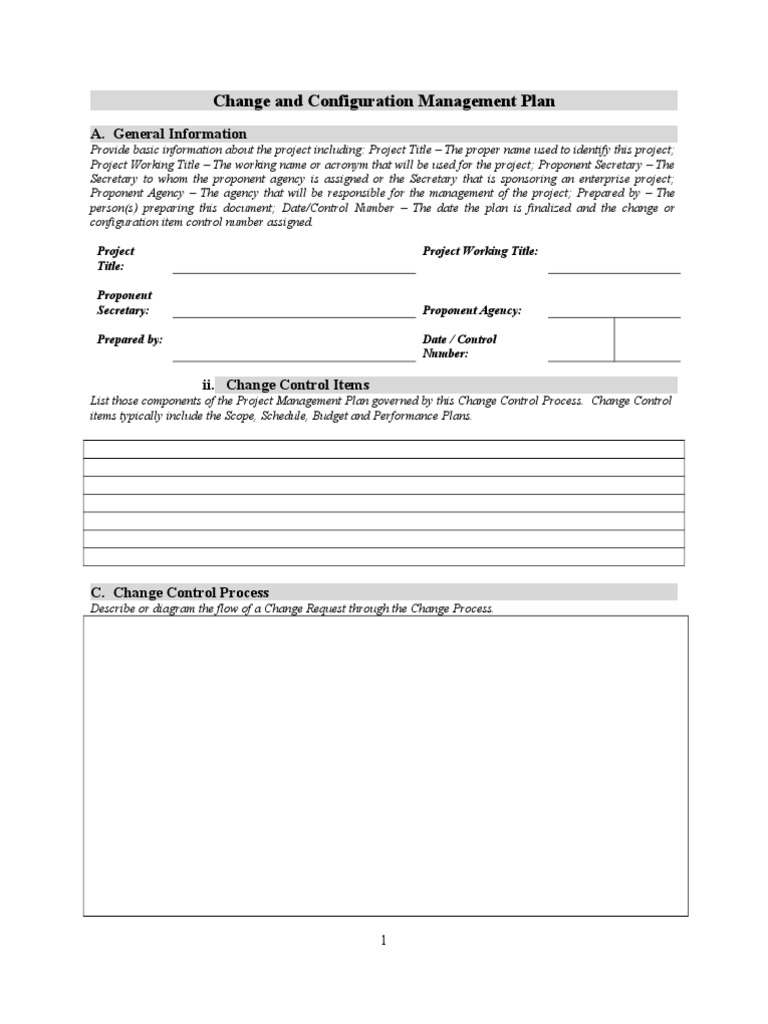 CCM Plan for Change Control | PDF | Systems Science | Information ...