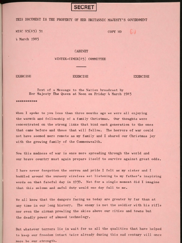 The Queen's Doomsday Speech | PDF | Home & Garden