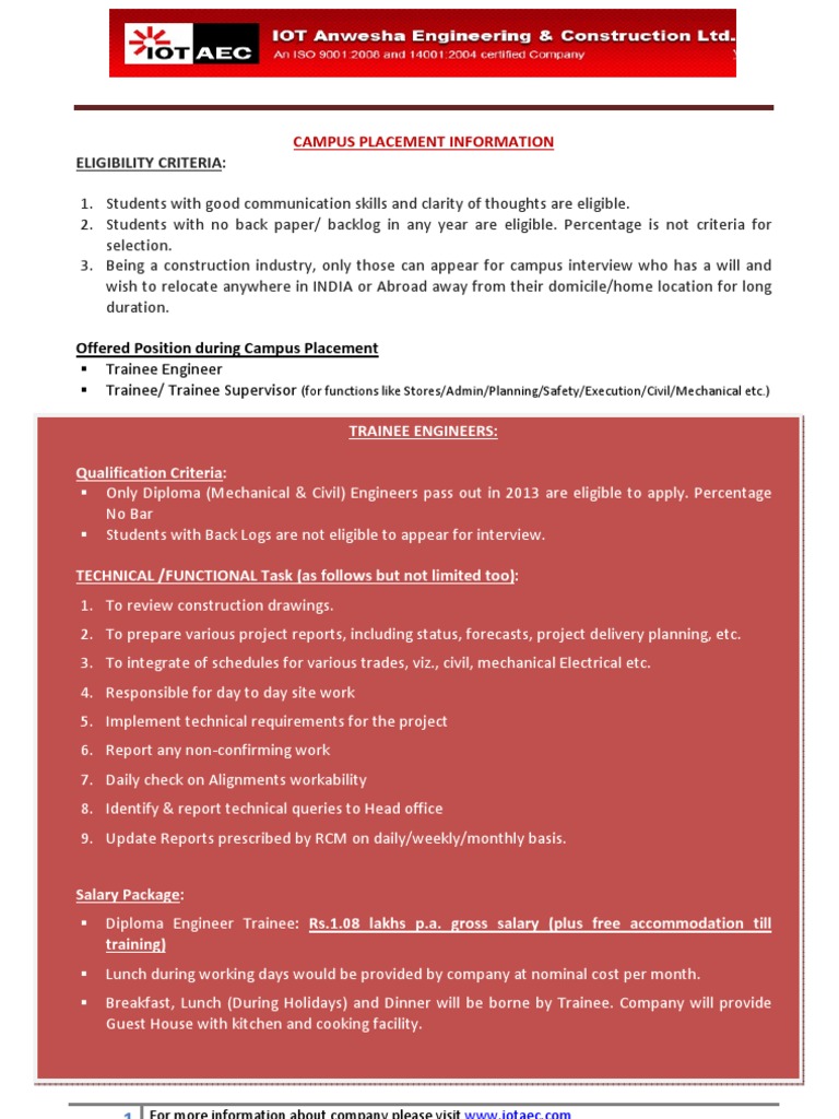 Campus Information Pack | PDF | Employment | Labour