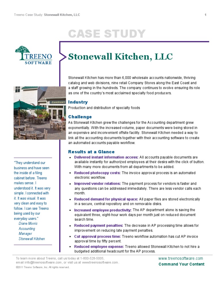 Treeno Case Study Stonewall Kitchen | PDF | Accounts Payable ...