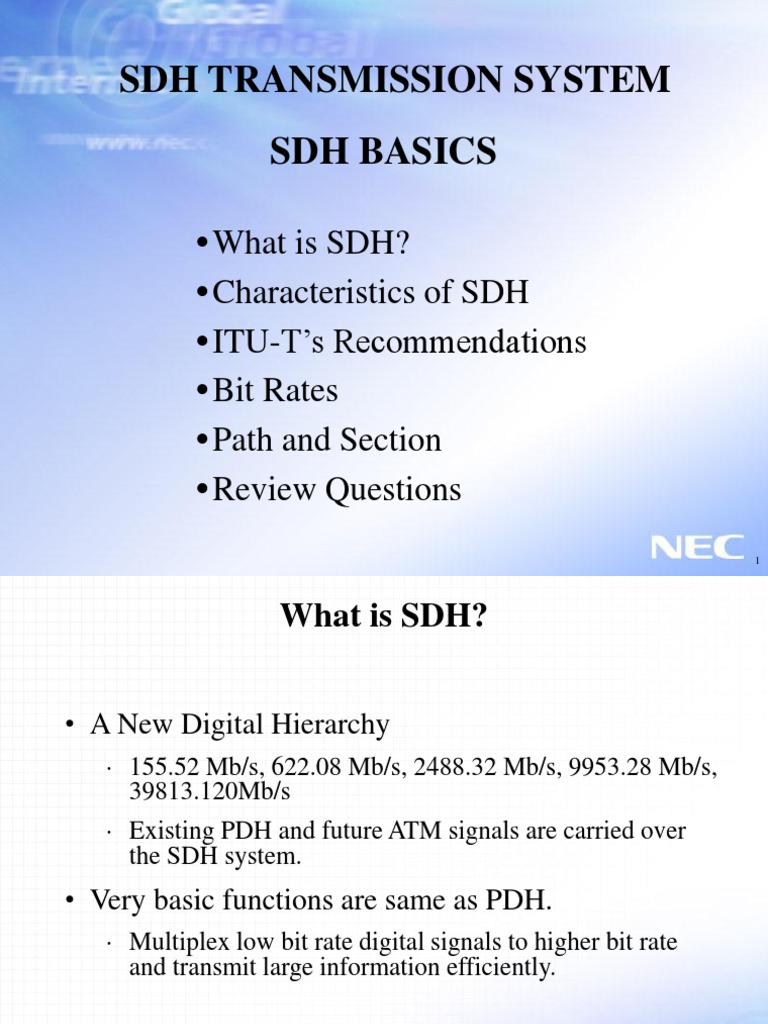 1.SDH Basics | PDF | Network Architecture | Telecommunications Infrastructure