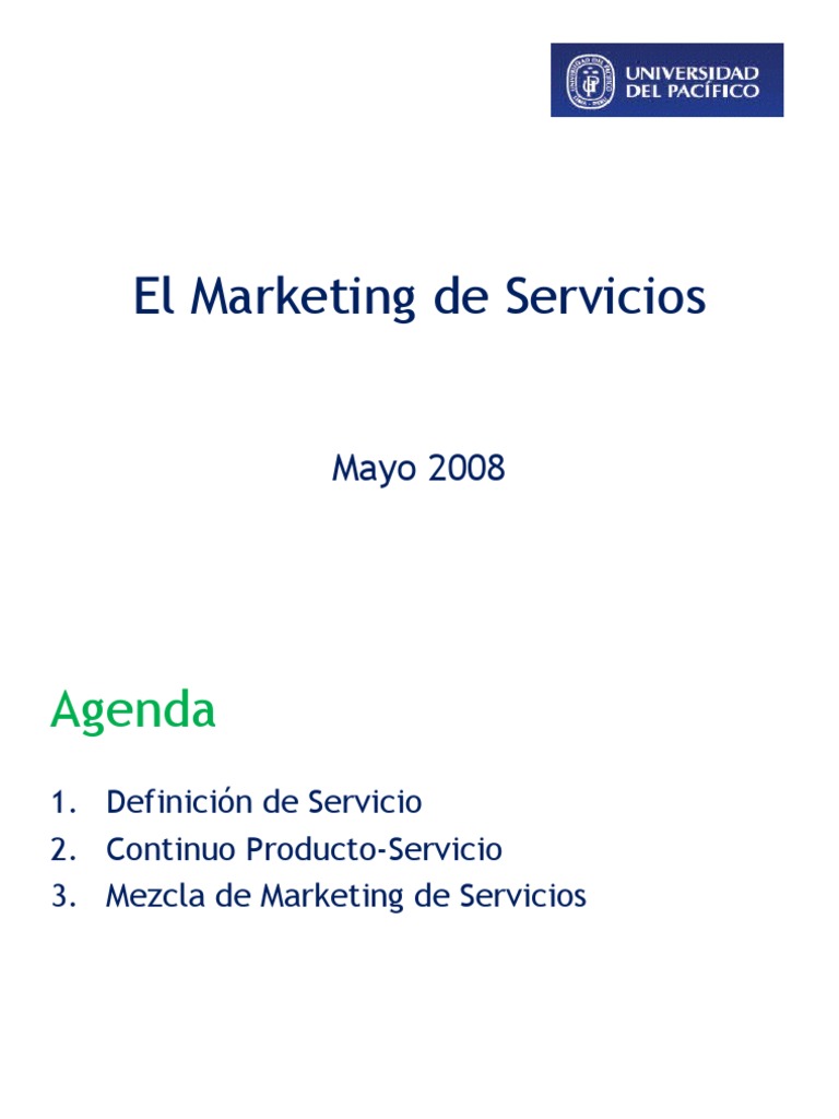 El Marketing De Servicios Pdf Producto Negocio Marketing