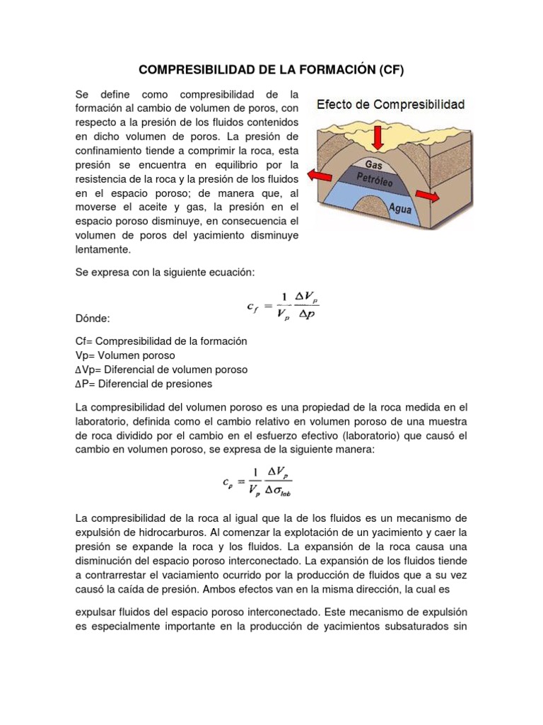 Compresibilidad de La Formación | PDF | Fluido | Presión
