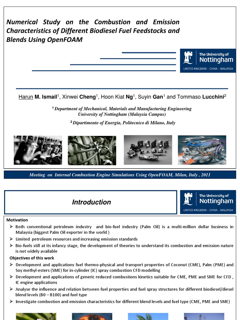 Ismail - Openfoam Internal Combustion Engines | PDF | Biodiesel | Diesel Engine