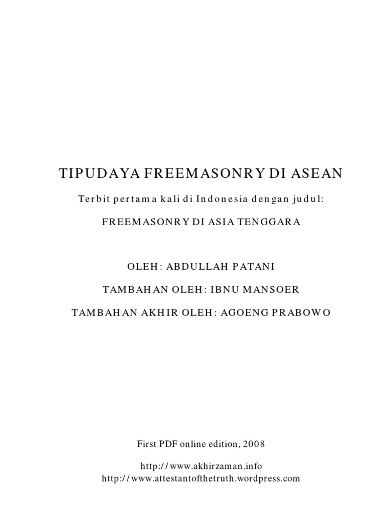 Abdullah Pattani - Freemasonry Di Asia Tenggara | PDF