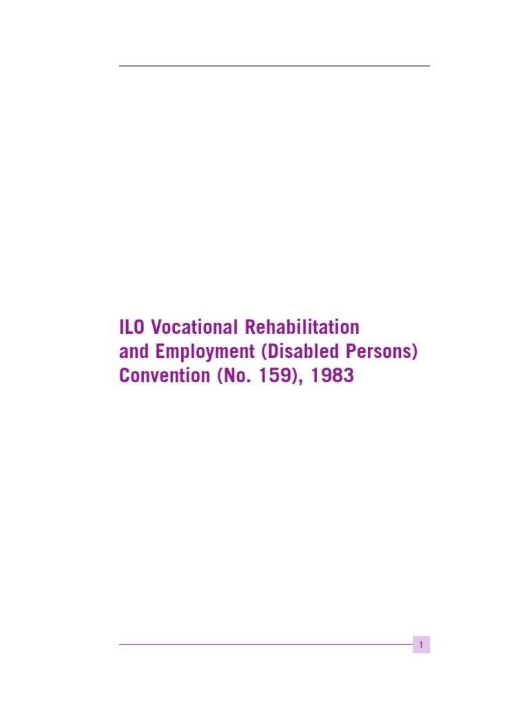 ILO Convention 159 on Disabled Employment | PDF | International Labour ...