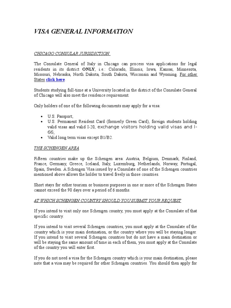 Italy Visa Processing for Green Card Holders | PDF | Travel Visa ...