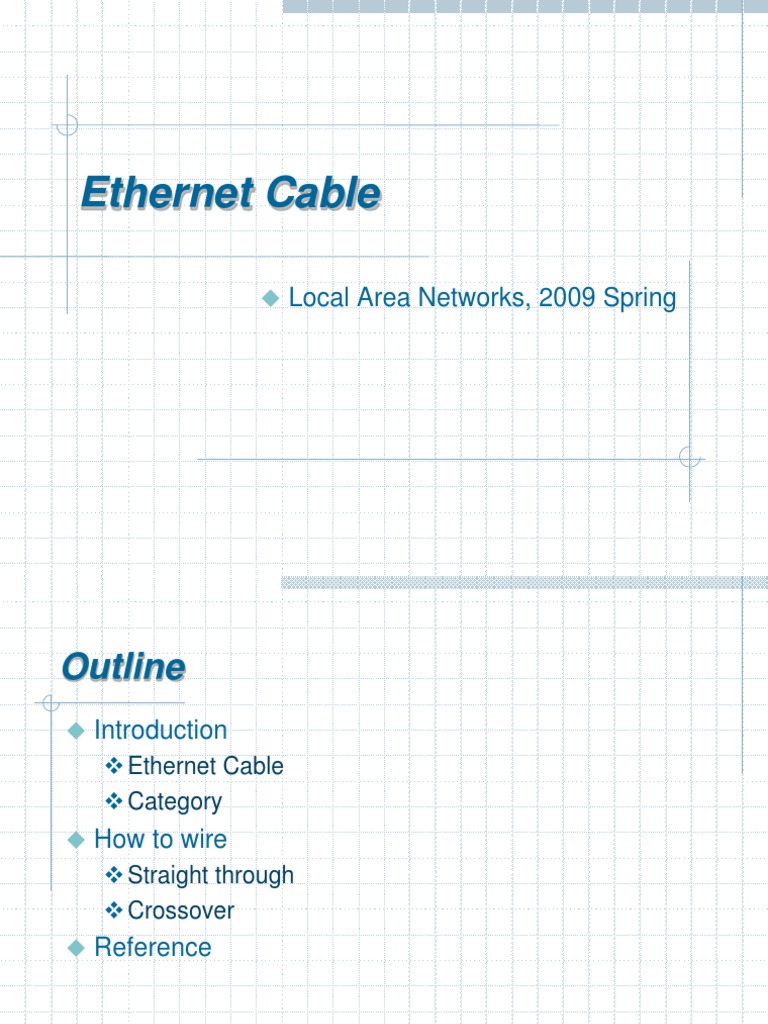 Ethernet Cable: Local Area Networks, 2009 Spring | PDF | Electrical ...