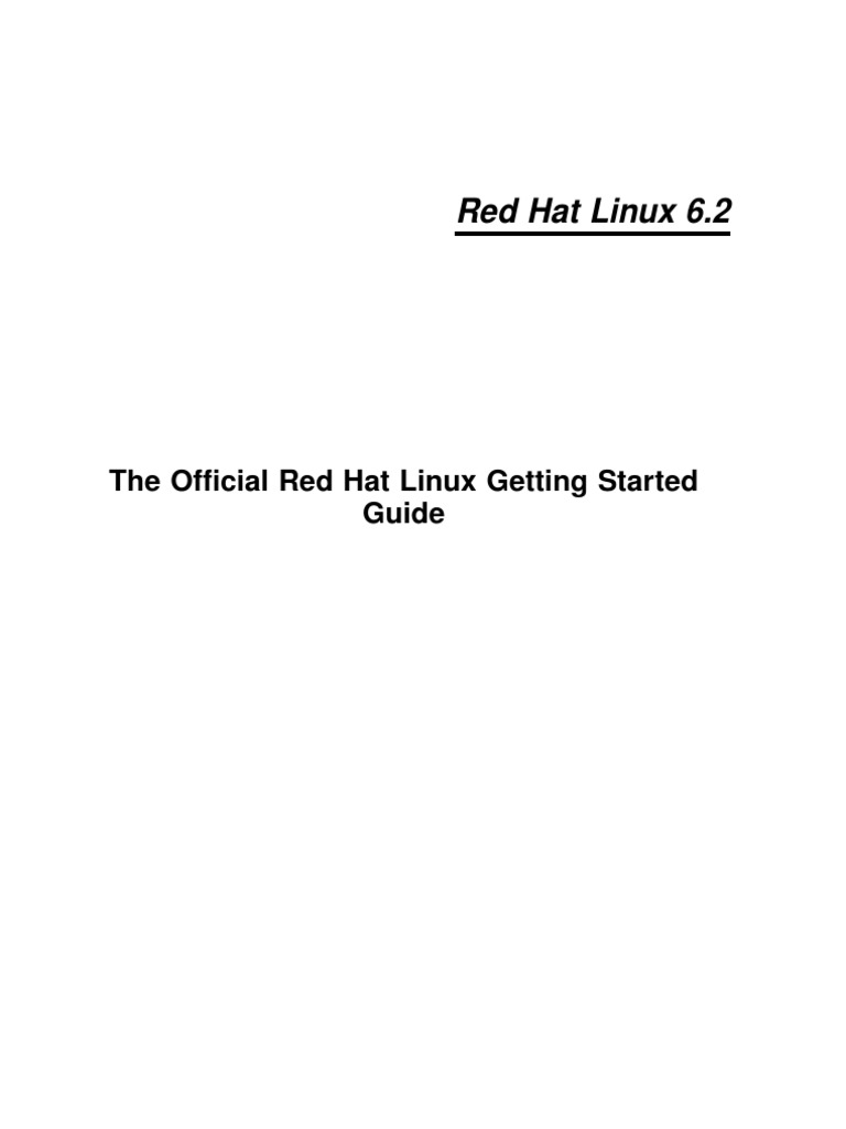 Red Hat Linux 6.2 Getting Started Guide | PDF | Desktop Environment ...