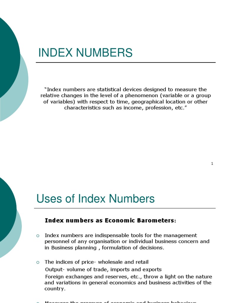 Uses of Index Numbers | PDF | Index (Economics) | Real Wage
