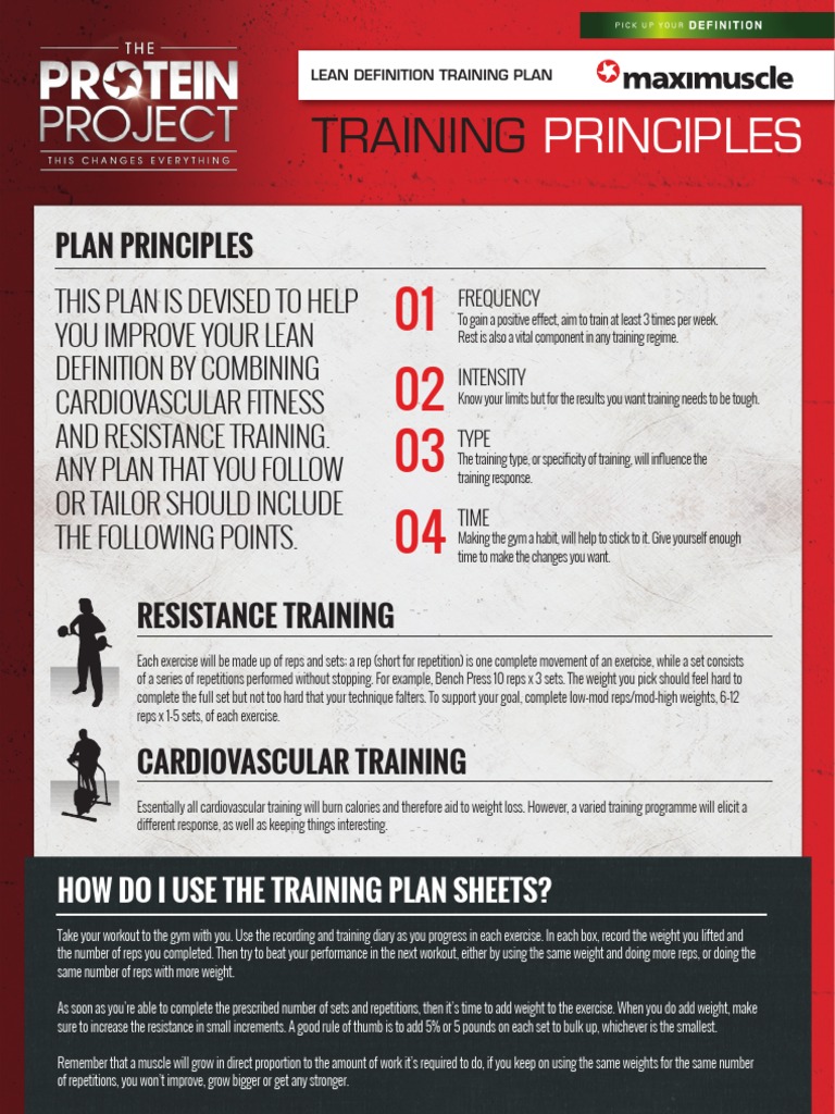 Lean Definition Training Plan Guide | PDF | Strength Training | Limbs ...