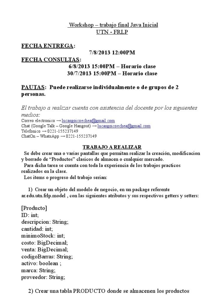 Workshop 2013 | PDF | Java (lenguaje de programación) | Google