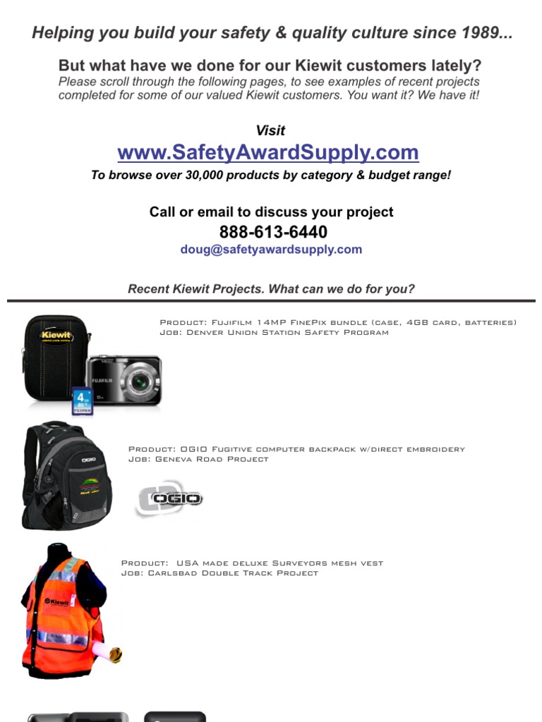 Kiewit Safety Apparel and Projects Overview | PDF | Technology ...