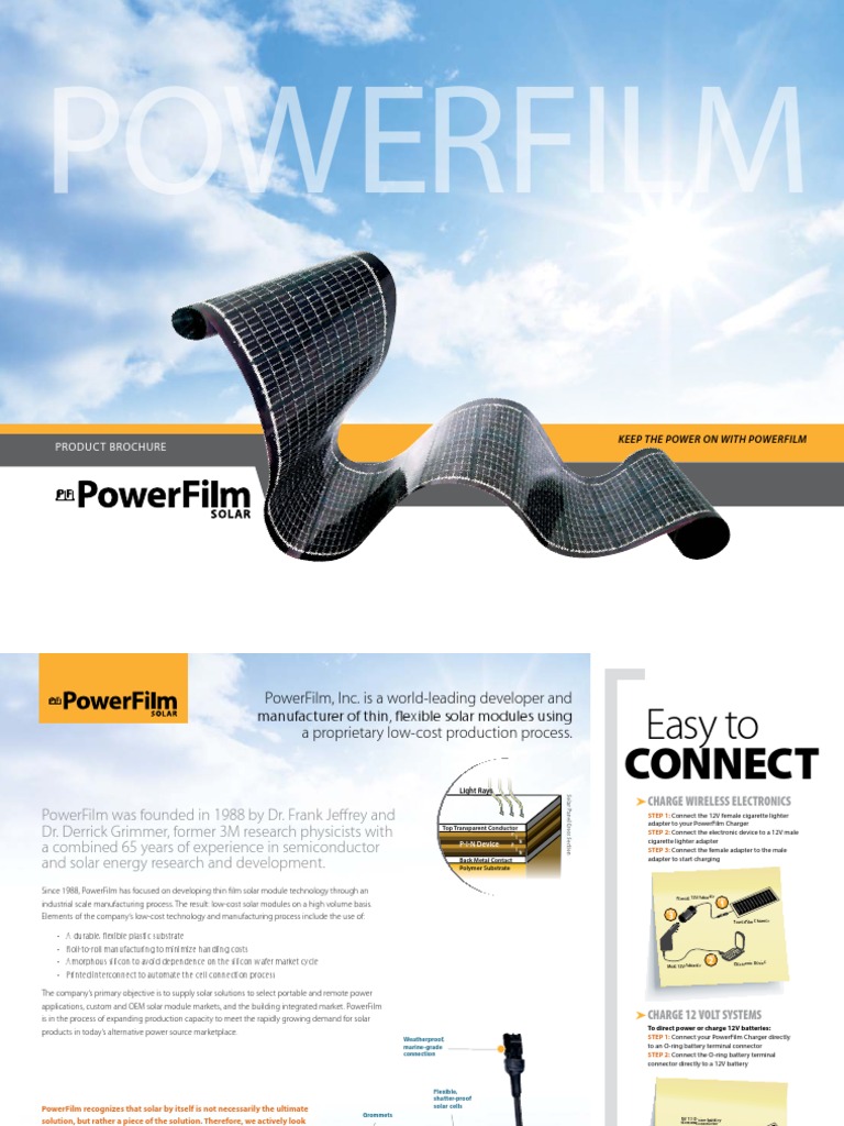 PowerFilm Solar Energy Product Line | PDF | Battery Charger | Battery ...