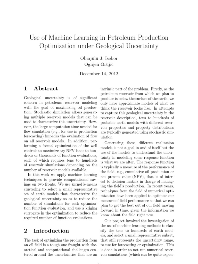 ML Optimizes Oil Production | PDF | Mathematical Optimization | Cluster ...