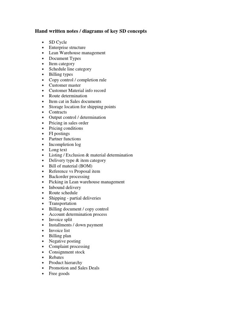 Key SD Concepts Handwritten Notes | PDF