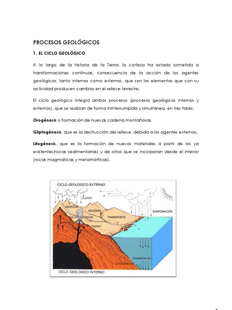 Trabajo Procesos Geologicos 1 | PDF | Magma | Roca (geología)