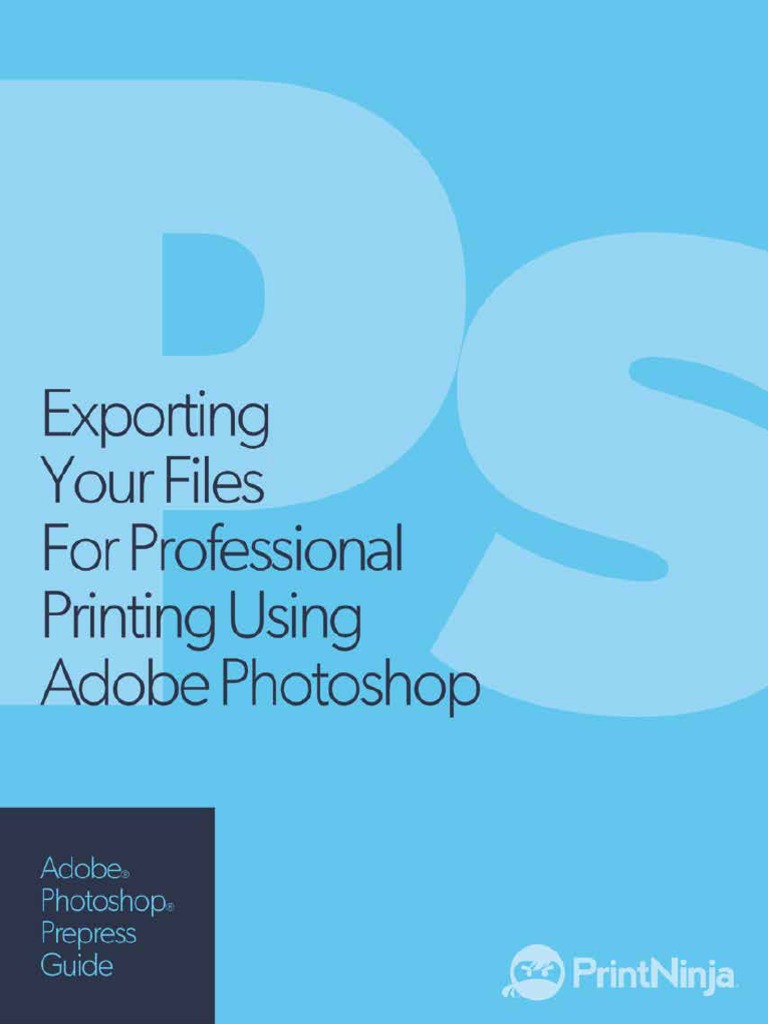 Adobe Photoshop Prepress and File Export As PDF Guide | PDF | Adobe ...