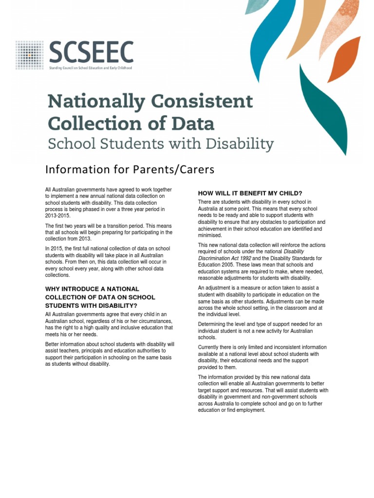 National Data Collection for Students with Disability | PDF ...