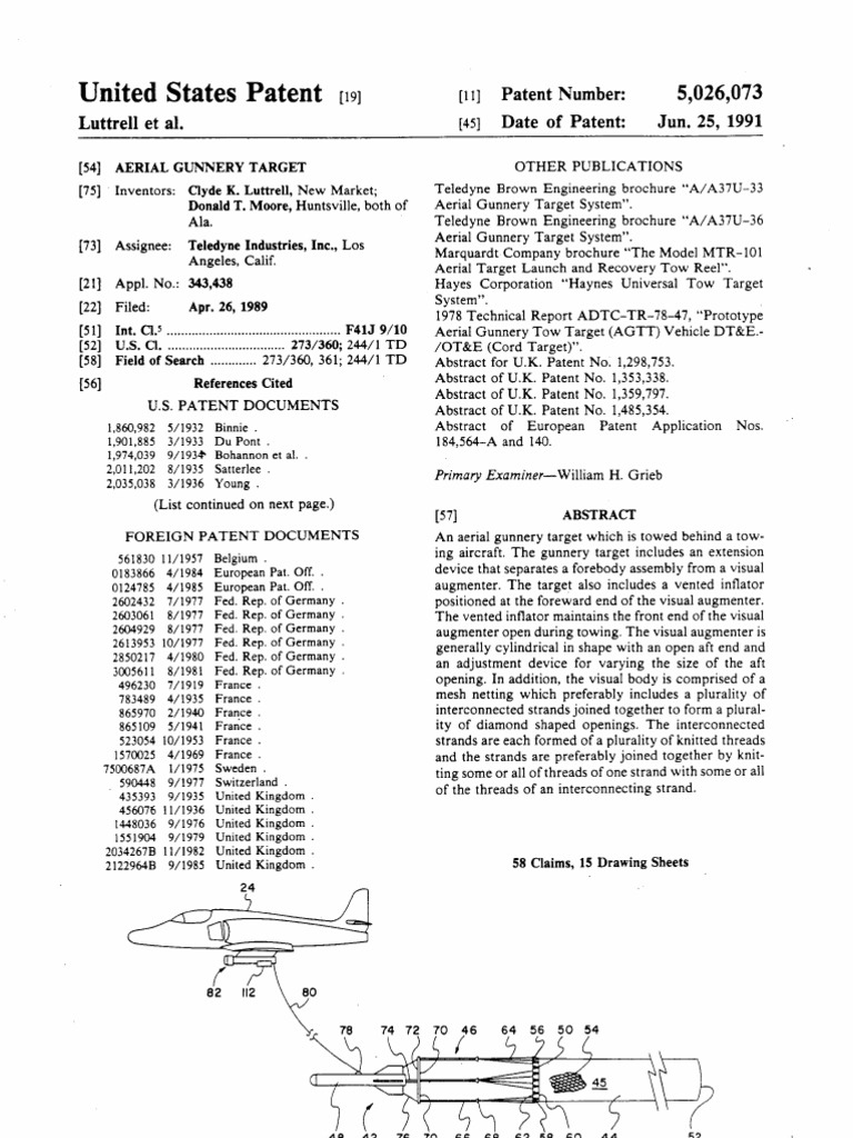 Cloth Tow Target Sleeve (1991) | PDF | Knitting | Aircraft