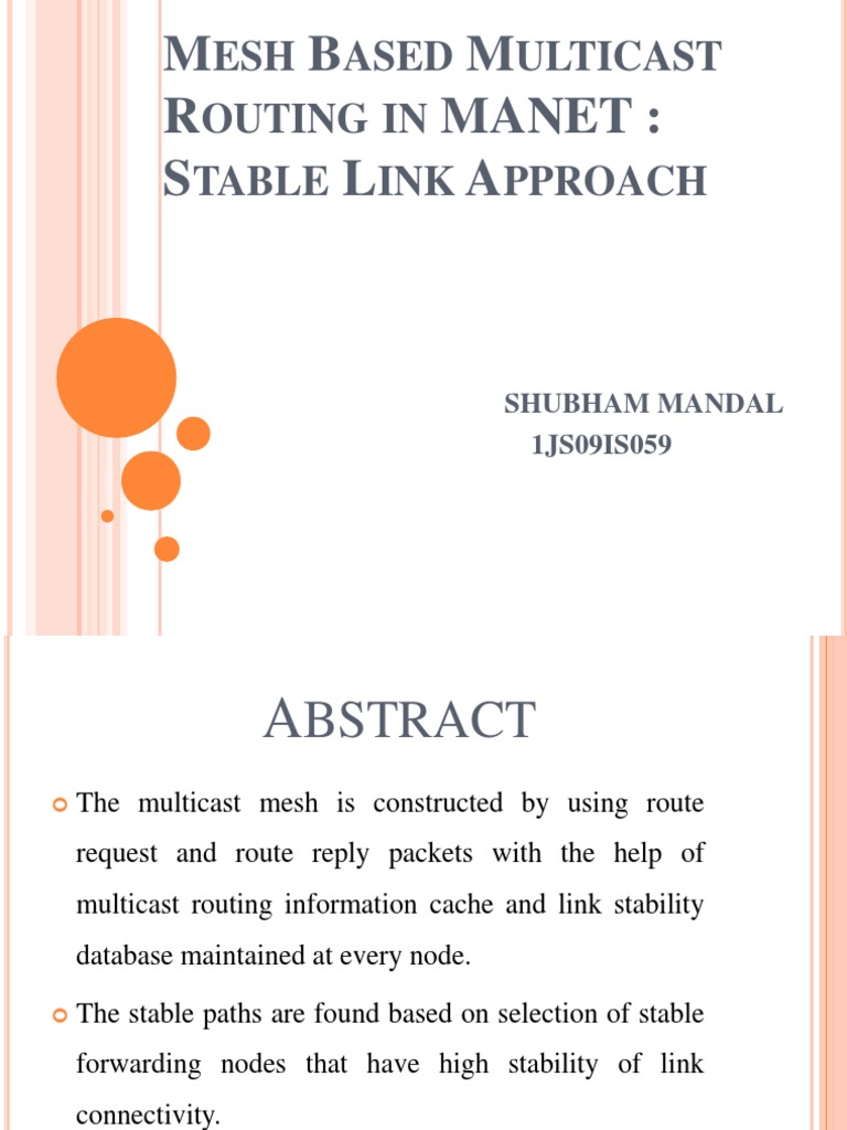 Mesh Based Multicast Routing in MANET | PDF | Wireless Ad Hoc Network | Routing