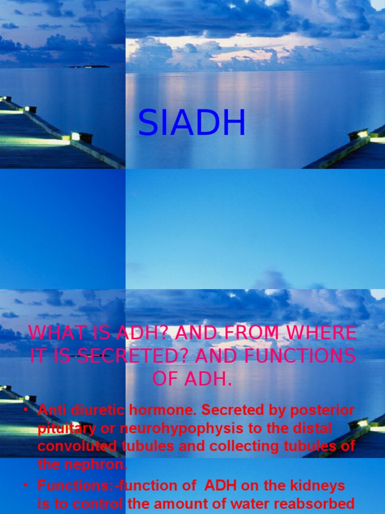 SIADH: Causes, Symptoms, Management | PDF | Endocrine System | Medical ...
